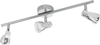 Eglo LED Deckenlampe Tiberio, Deckenstrahler, Stahl, Kunststoff in Chrom, warmweiß