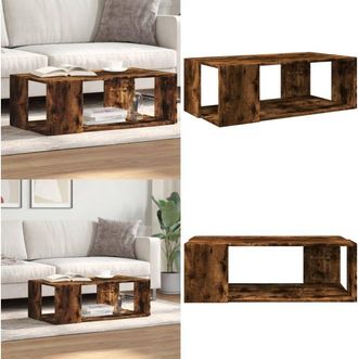 vidaXL Vidaxl - Couchtisch R&auml;uchereiche 89,5x48x30 cm Holzwerkstoff - Couchtisch - Wohnzimmerschreibtisch - Beistelltisch - Esszimmertisch - Holzm&ouml;bel