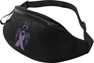 Generic Sensibilisation Au Cancer Du Pancr&eacute;as (Violet) Sac Banane R&eacute;glable Sac &Agrave; Bandouli&egrave;re Polyvalent Sacoche Ceinture Pour Ext&eacute;rieur Course &Agrave; Pied Cyclisme