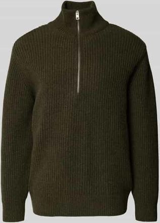 Closed Regular Fit Troyer aus reiner Wolle