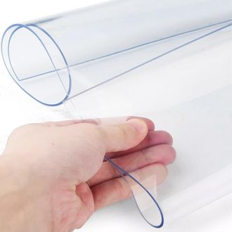Generic Tischdecke Transparent Tischfolie PVC Tischschutz transparent 1MM Dick Schreibtischmatte Breite: 40/50/60/70/80 cm wasserdichte Schutzfolie für Esstis