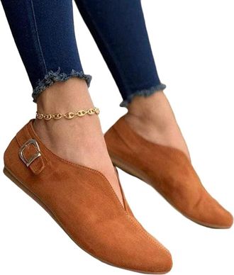 Onsoyours Ballettschuhe Spitzenschuhe Damen Sandaletten Spitz Zehenabsatz Flache Schuhe Klassische Mokassins Atmungsaktiv Freizeit Loafers Flache Fahren Halbsch