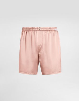 Dolce & Gabbana Silk Satin Boxer Shorts - Mann Unterw&auml;sche Und Loungewear Brown 5
