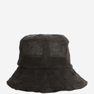 Reinhard Plank Womens Linen Bucket Hat Green