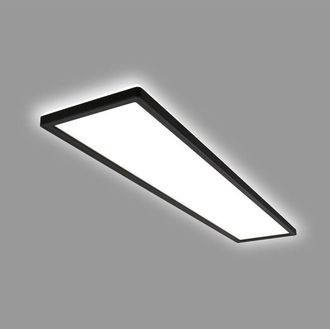 Briloner Tava led Plafonnier 98cm, plat, lumi&egrave;re indirecte, lumi&egrave;re blanc neutre, noir, 98 x 20 x 3 cm - Briloner