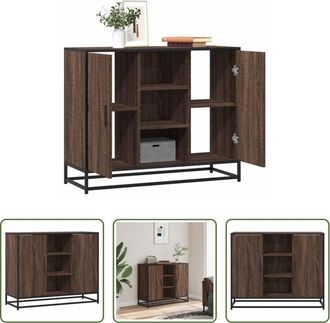 vidaXL vidaXL Badezimmer - Sideboard Braun Eichen-Optik 92x35x76 cm Holzwerkstoff