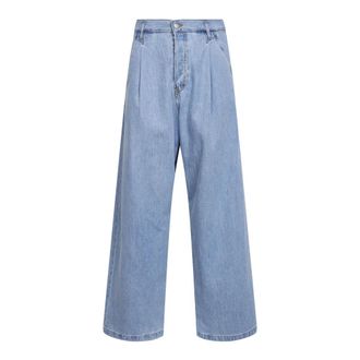 Dries Van Noten Plissee-Jeans mit weitem Bein - - Jeans - Herren - Blau - W33