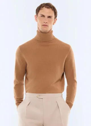 Fursac Pull col roul&eacute; en laine et cachemire - Taille XL - Homme