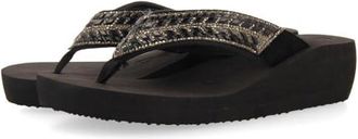 Gioseppo SANDALES NOIRES AVEC SEMELLE COMPENSÉE ET ORNEMENTS DE CRISTAUX POUR FEMME DEVICES