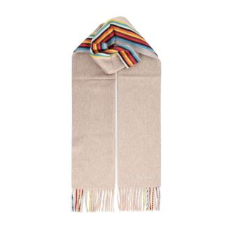 Paul Smith Signature Stripe Edge Cashmere Scarf - - Accessories - Herren - Beige - 2XS