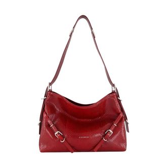 Givenchy Luxuri&ouml;se Dunkelrote Python Schultertasche - - Bags - Damen - Rot - ONE SIZE