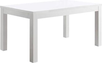 Altobuy DEYTON - Table Rectangulaire 138x80cm Laqu&eacute;e Blanc Brillant