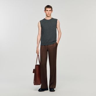 Sandro Weite Hose aus Wolle