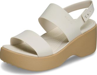 Crocs Womens Brooklyn Sky Sandal Heeled, Frapp&eacute;/Cashew, 36 EU, Frapp&eacute; Cashew, 34/35 EU