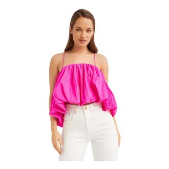 Acler Pinkes- puffiges Top mit d&uuml;nnen Tr&auml;gern - - Tops - Damen - Rosa - S