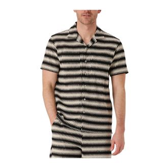 Anerkjendt Blau Gestreiftes Freizeithemd f&uuml;r M&auml;nner - - Shirts - Herren - Schwarzk - S