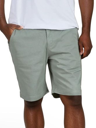 Riverso Kurze Hosen Herren Chino Shorts Stretch RIVConnor Regular Fit Stoffhose Elastischer Bund Einfarbig, Größe:4XL, Farbe:Iceberg Green