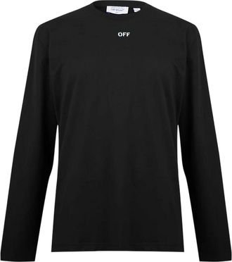 Off-white Off White - T-Shirt f&uuml;r Herren, Rundhalsausschnitt, Baumwolle, Regul&auml;r (Schwarz/Aquablau)