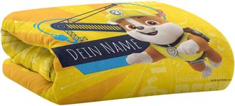 Picanova PAW Patrol Rubble Decke mit Name 200x150cm - Personalisierte Kuscheldecke für Kinder - Premiumqualität Fleecedecke 510g/qm - Unschlagbar Weich Und Gem