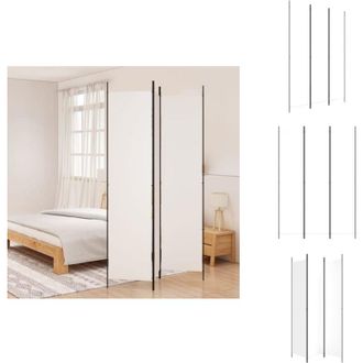 vidaXL 3-tlg. Paravent Wei&szlig; 150x220 cm Stoff - Paravent - Raumteiler - Zimmerabtrennung - Sichtschutz - Wohnraumgestaltung