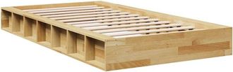 vidaXL Vidaxl - Cadre de lit sans matelas 90x200 cm bois massif de ch&ecirc;ne