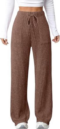 Generic Pantalons Sport pour Femme Chic Et Elegant &Eacute;t&eacute; Longueur Pants Pas Cher Relax Fit Loisirs Sweatpants Comfy D&eacute;tente Tenue Fluide Confortable Taille Elas