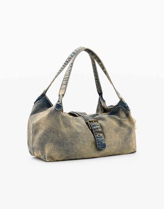 Desigual Sac en jean avec breloque-Vert