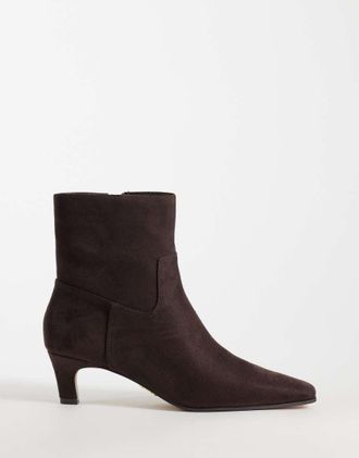 Steve Madden Davis - Bottines &agrave; petit talon - Marron fonc&eacute;