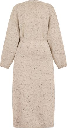 Fabiana Filippi Belted Wool-Blend Knit Cardigan - Beige