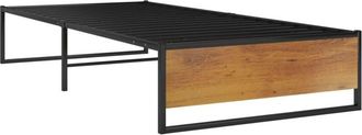 vidaXL Bettgestell Schwarz Metall 100x200 cm vidaXL