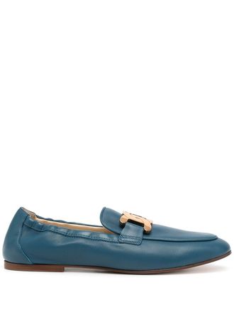 Tod's mocassins &agrave; d&eacute;tail de cha&icirc;ne - Bleu