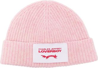 Charles Jeffrey Loverboy Logo-patch Beanie Hat