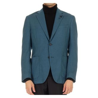 Lardini Deconstructed Slim Fit Blazer - - Jackets - Herren - Blau - M