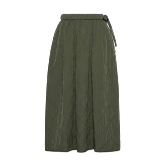 Max Mara Gonna Midi Trapuntata - Femme - Jupes - Vert - Taille: 36 FR