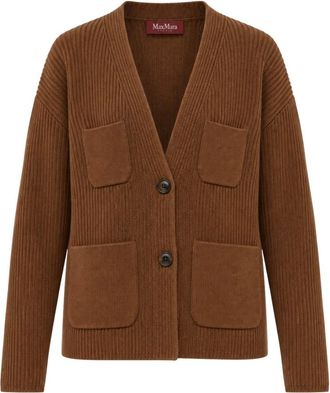 Max Mara Cardigan Mstfiltro - Femme - Pulls - Brun - Taille: 36 FR