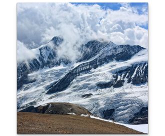 Paul Sinus Art Leinwandbilder | Bilder Leinwand 60x60cm Blick auf den Gro&szlig;glockner - &Ouml;sterreich