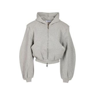 The Attico Logo-embroidered Zip-up Hoodie