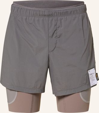 SATISFY Satisfy 2-In-1-Laufshorts Techsilk Cordura grau