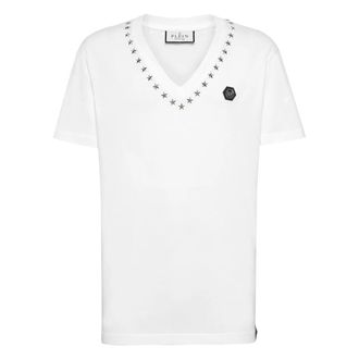 Philipp Plein T-shirt V-Neck SS - - Tops - Herren - Wei&szlig; - 4XL