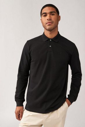 Next Langarm-Poloshirt Lang&auml;rmeliges Pikee-Poloshirt (1-tlg)