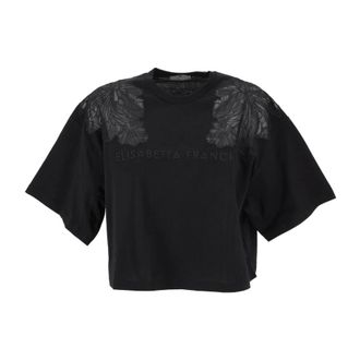 Elisabetta Franchi Casual T-Shirt in Farbe 110 - - Tops - Damen - Schwarzk - XS