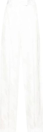 The Attico Femme, Pantalons, Blanc, Taille: 34 FR Logo Pantalons