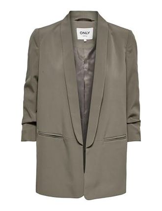 Only Blazer de Sauvetage 3/4 Onlelly pour Femme TLR Noos, Noyer, Taille 42, Noix, 38