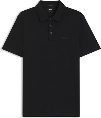 HUGO BOSS BOSS Herren Palosh 30 Slim-Fit Poloshirt aus Interlock-Baumwolle Schwarz001 XXXL