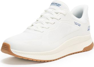 Skechers Herren Hands Free Slip-ins Bob Squad Chaos 4 Sneaker, Weiss/opulenter Garten, 39 EU