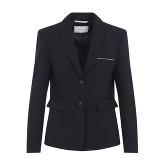 PESERICO Femme, Vestes, Bleu, Taille: 38 FR Blazer Stretch Bidirectionnel Compact