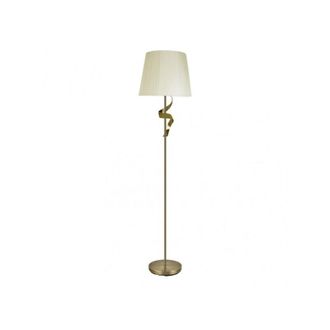 Fabrilamp Fabrilamp - akunadecor Lampe &agrave; poser en cuir Baeza avec abat-jour beige