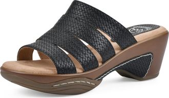 White Mountain Damen Valora Keilsandale, Black/Met/Woven, 40 EU