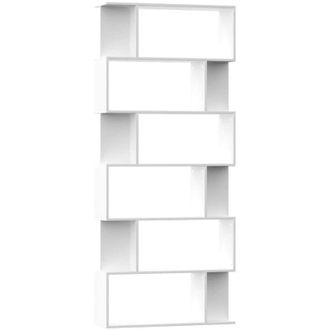 vidaXL B&uuml;cherregal/Raumteiler Wei&szlig; 80x24x192 cm Holzwerkstoff Vidaxl