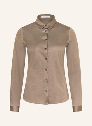 Soluzione - Camiceria Ticino Hemdbluse Aus Jersey braun
